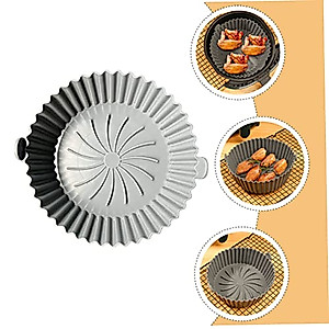Angoily Fryer Silicone Bakeware Air Fryer Toaster Oven Air Fryer Silicone Pot Silicone Mat for Air Fryer Air Fryer Parchment Paper Baking Tool Air Fryer Silicone Mat Kitchen Air Fryer Pad