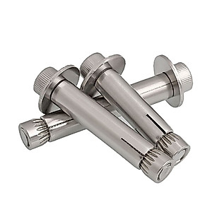 (5pcs) 304 Stainless Steel Expansion Bolts for Mechanical Machining Electrical etc M8x70mm.