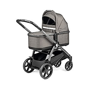 Peg Perego Ypsi – Compact Single to Double Stroller – Compatible with All Primo Viaggio 4-35 Infant Car Seats & Ypsi Bassinets - Made in Italy - City Grey (Grey)