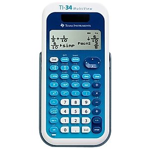 Texas Instruments MultiView TI-34 Scientific Calculator - 4 Line(s) - 16 Character(s) - LCD - Solar, Battery Powered 34MV/TBL/1L1/A