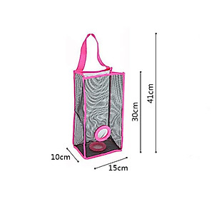 HomeSoGood 3 Pack Garbage Bag Storage Breathable Mesh Hanging Holder Foldable Recycle Plastic Bag Organizer Dispensers for Home and Kitchen