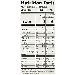 Nature's Path Organic Smart Bran Cereal, 10.6 Ounce, Non-GMO, 17g Fiber, 4g Protein