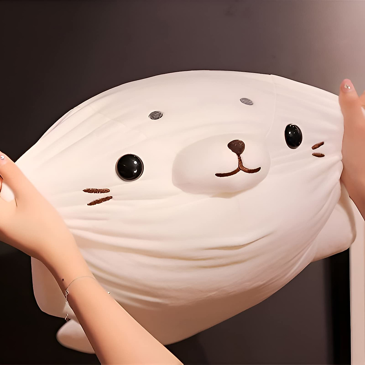 XIOU Cute Seal Plush Toy Stuffed Animal, Super Soft Seal Hugging Pillow, Chubby Seal Plushie Gift for Kids Children Girls Boys Baby Toddlers, Sea Animal Adorable Home Decor (S-19.7in/50cm)