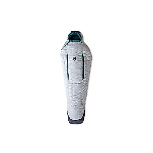 Nemo Kayu | Women's 15 Degree Down Sleeping Bag, Aluminum/Lagoon, Regular