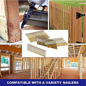 HW HAMWOO Framing Nails,21°Round Head Nail Pack,1000-Pack (2"- 250Pcs,2-1/2"- 250Pcs,3"- 250Pcs, 3-1/2"- 250Pcs),Galvanized Nail,Ring Shank