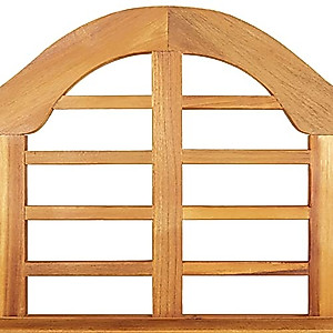 Tidyard Patio Bench, Acacia Wood Park Bench with Armrest and Backrest, Wooden Outdoor Bench Chair for Garden Entryway Yard Porch Backyard 49.2 x 22 x 34.4 in