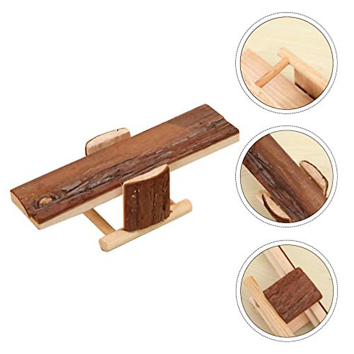 balacoo Climbing Toys Hamster Seesaw Toy Wooden Small Animals Seesaw Platform Playing Toys Hamster Climbing Exercise Cage Toys for Rabbit Guinea Pig Chinchilla Bunny Hamster Hamster Supplies