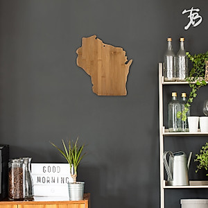 Totally Bamboo Wisconsin State Shaped Cutting Board
