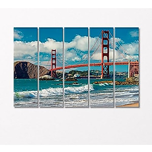 Golden Gate Bridge California USA Canvas Print 3 Panels / 36x24 inches