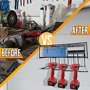 MRONextDay.com Tool Storage Organizer - Drill Holder Wall Mount - Power Tool Storage Rack for Organizing Your Workbench - Sturdy Drill Storage.