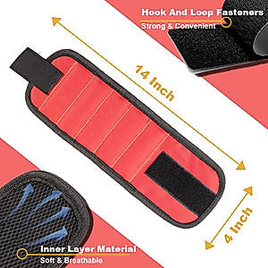 Magnetic Wristband Perfect Stocking Stuffers for Men, Tool Belt Magnet Wrist With Magnetic Phillips Bits #2 Impact