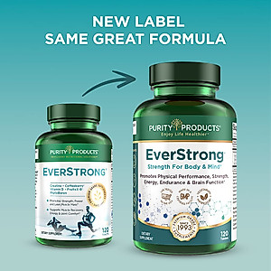 Purity Products EverStrong - Muscle Matrix Blend - Creatine Monohydrate - Boron (FruiteX-B PhytoBoron) - CoffeeBerry Extract - Boosted with 1000 IU Vitamin D - 120 Tablets from