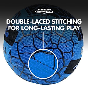 Wave Runner Waterproof Volleyball with Sure-Grip Technology - Perfect for Pool Games, Beach Volleyball and Indoor Pool - Durable Design with Special Texture for Reduced Stinging (Random Color)