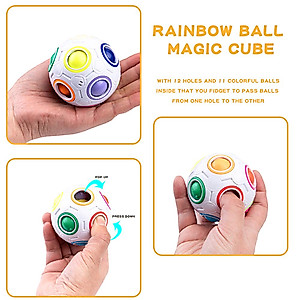 Sensory Fidget Toys Set, 27pcs Stress Relief and Anti-Anxiety Tools Bundle for Kids and Adults, Marble and Mesh, Pack of Squeeze Balls, Soybean Squeeze, Flippy Chain