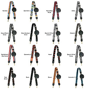 EVVE Wide Replacement Straps for Handbags with Coin Purse - For Over Shoulder Crossbody Bag, Guitar Style, Adjustable Length