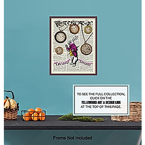 Alice Wonderland Decor - Alice Wonderland Gift - Room, Home or Party Decorations - Art Poster for Boy, Girl Kids Bedroom - Gift for Walt Fans - 8x10 Photo print Wall Art Picture