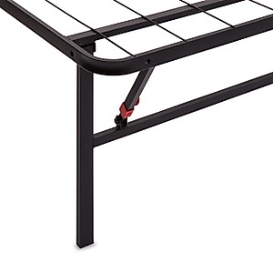 Amazon Basics Foldable Metal Platform Bed Frame with Tool Free Setup,14 Inches High, Queen,Black