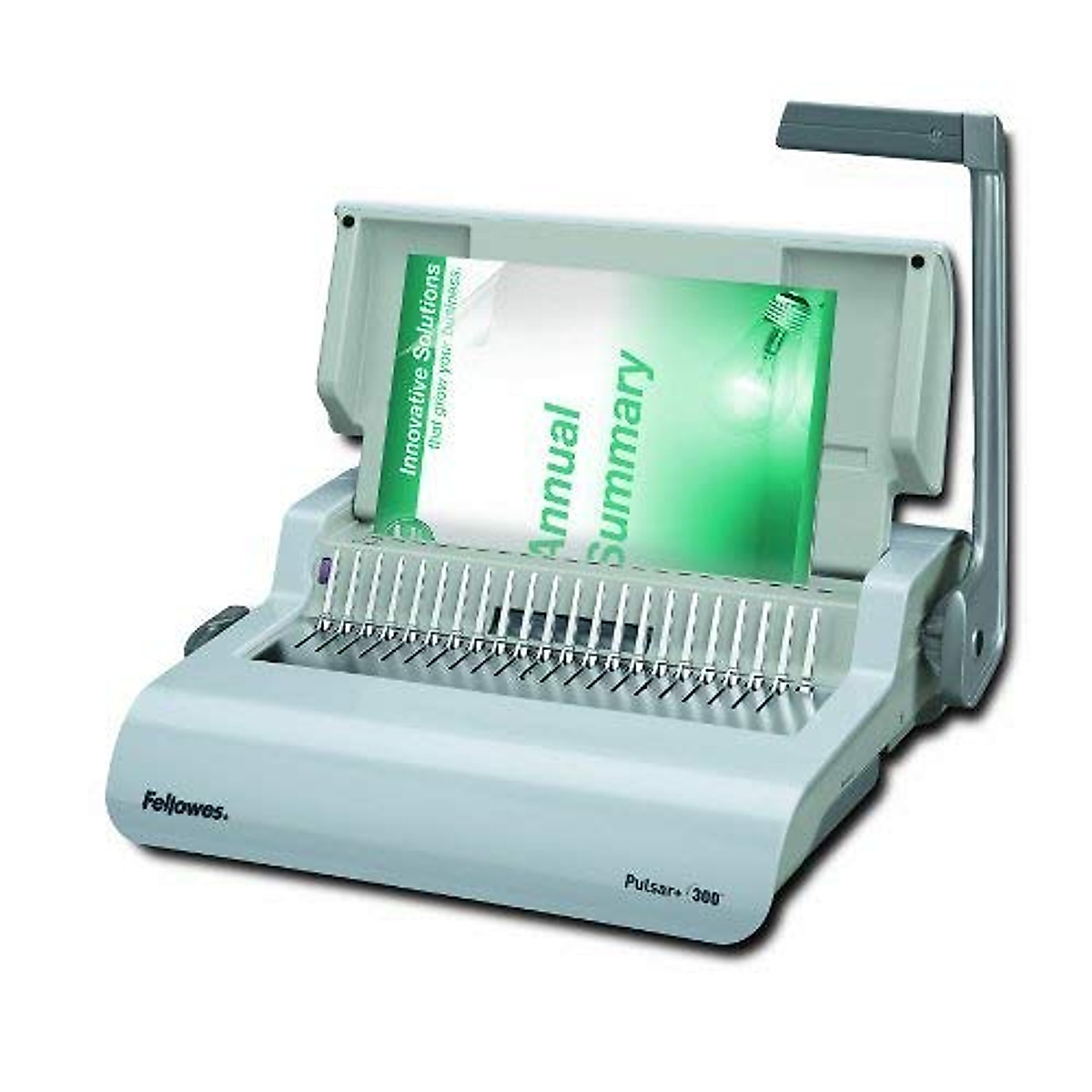 FELLOWES 5006801 Pulsar+ Manual Comb Binding Machine with Binding Starter Kit