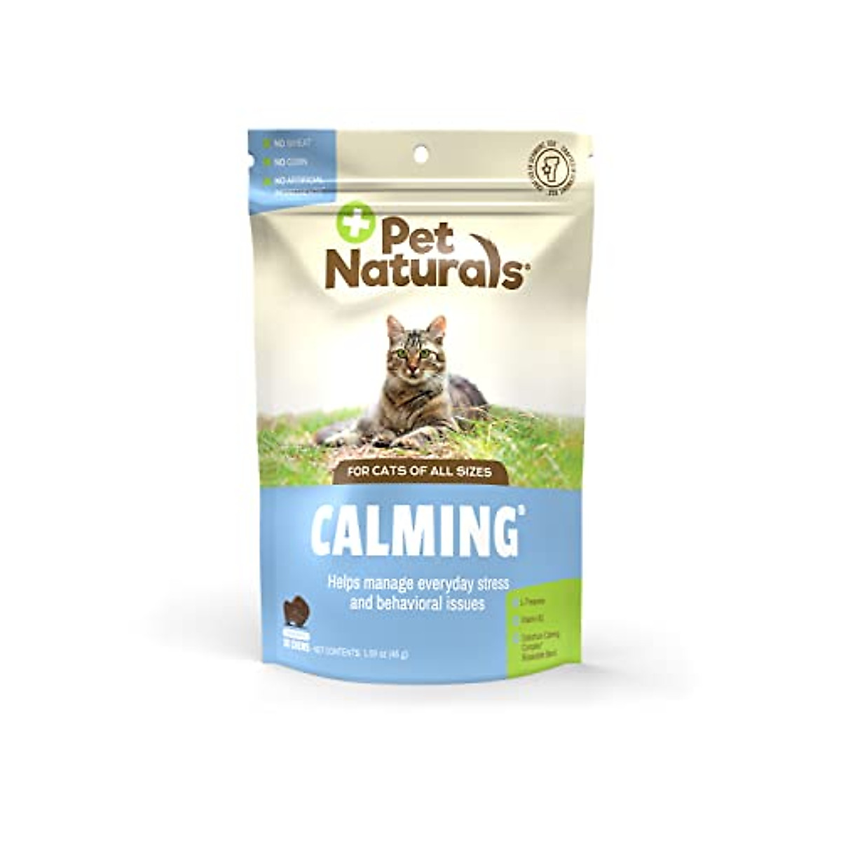 Pet Naturals Calming Chews for Cats, 30 Chews - Behavioral Support and Anxiety Relief for Travel, Boarding, Vet Visits and High Stress Situations