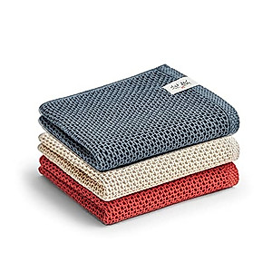 Luke's Gift Japanese Style Waffle Weave Hand Towel, 100% Long Staple Cotton, 28" x 13", Microfiber Drying (Light Brown)