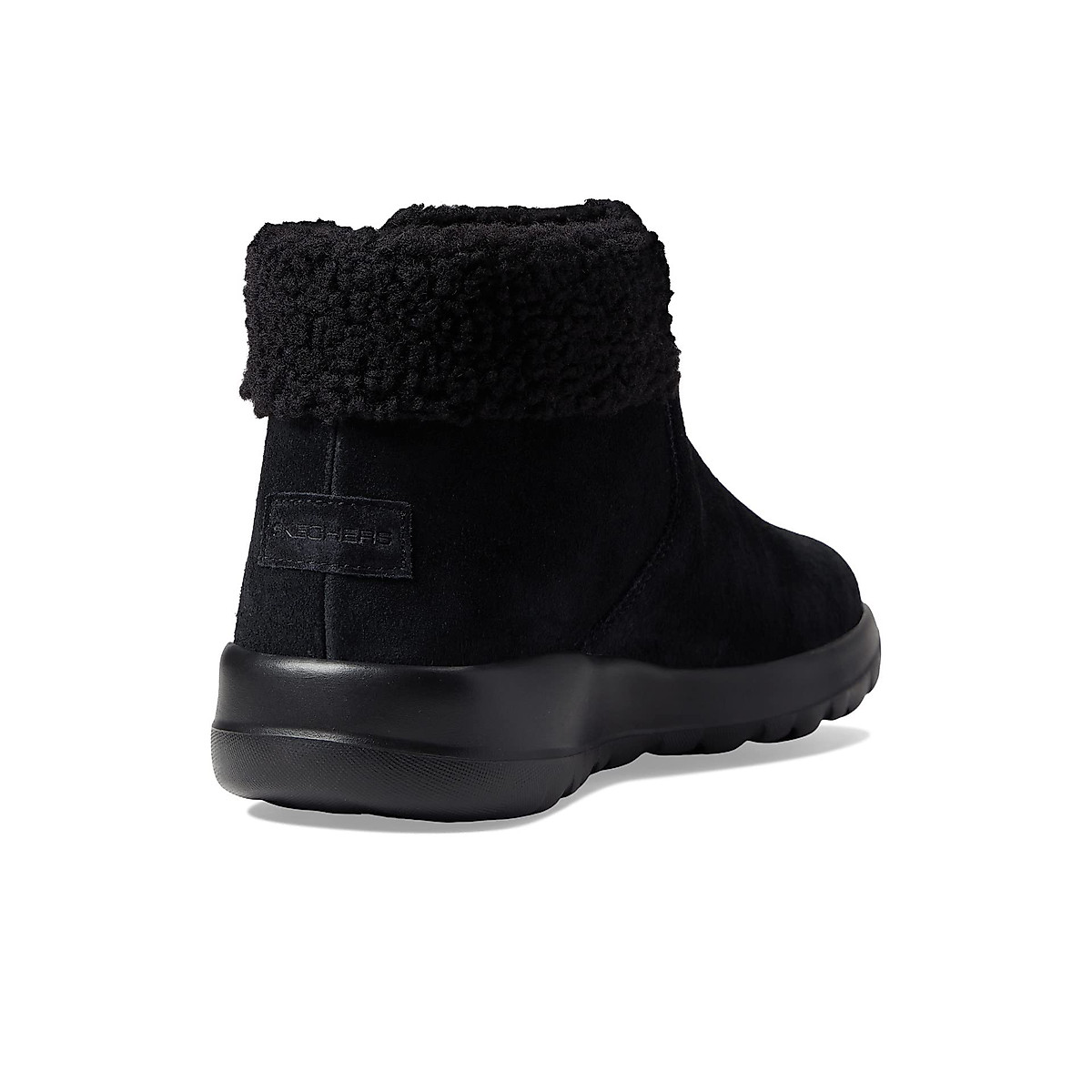 Skechers Women's ON-The-GO Joy-Happily Cozy Mid Calf Boot, Black/Black, 8.5