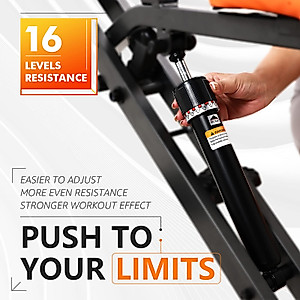 Niceday Hydraulic Squat Machine & Rowing Machine, 16 Resistance level & LCD Monitor