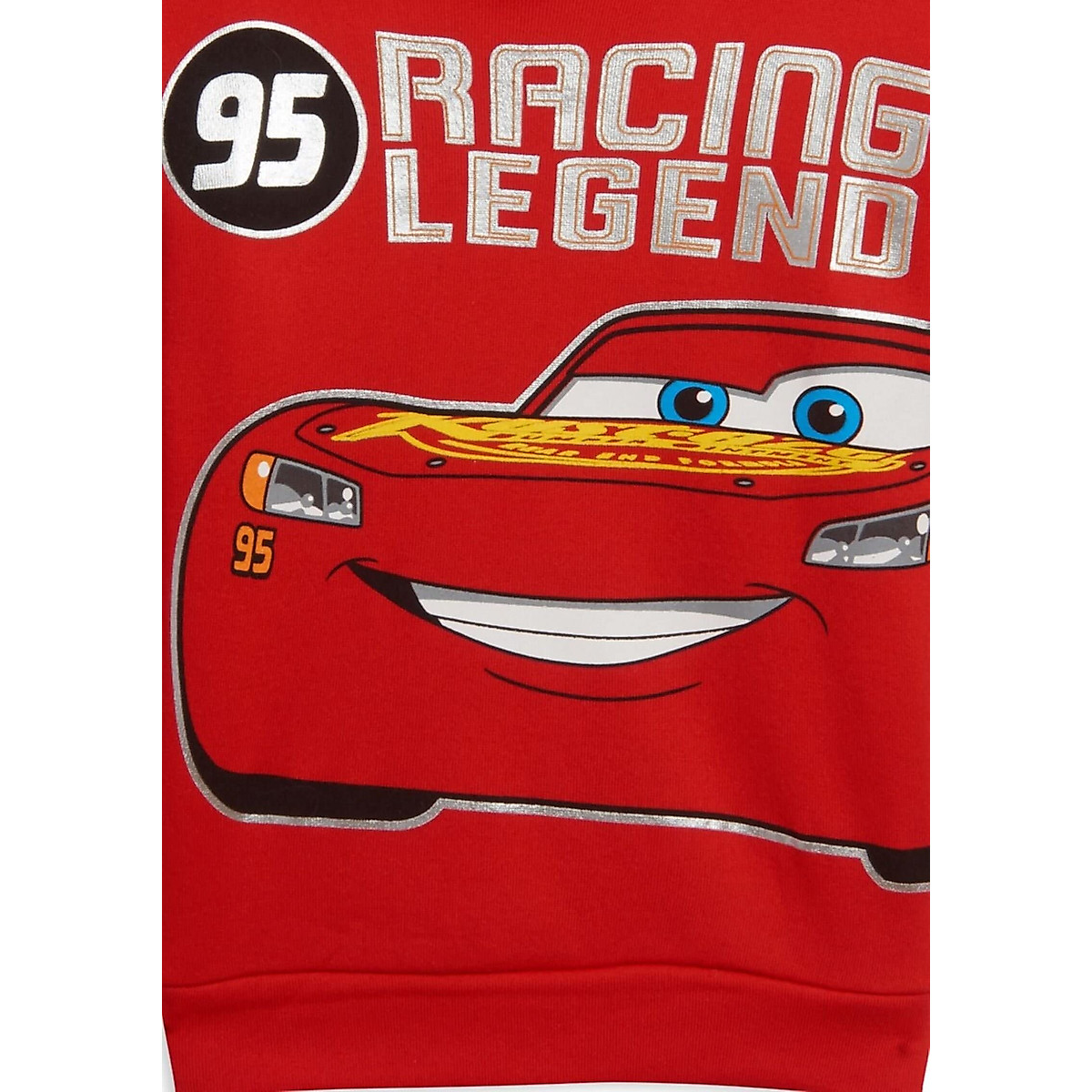 Disney Lightning McQueen Big Boys Pullover Hoodie and Pants Set Red/Black 7-8