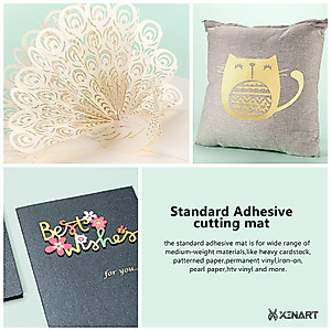 XINART Cutting Mat for Silhouette Portrait(3 Mats, 8x12 inch) Standard Adhesive Sticky Cricket Accessories Craft Vinyl Replacement Cut Mats for Silhouette Cameo