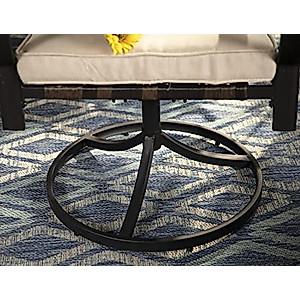 PHI VILLA Outdoor Rattan Dining Chairs Set of 2 Pieces Wicker Swivel Dining Chairs with Cushion for Outside Heavy Duty Wicker Patio Furniture Sets Bistro Chairs for Garden,Backyard,Lawn(2 Pieces)