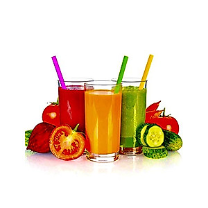 Assorted Colors Plastic Straws (Straight 200 pack)