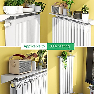 AHDFY Radiator Cover,Radiator Shelf White,Heating Hide-Out Cover, No Drilling Required,Modern Cabinet Top,Universal Radiator Shelf Bracket,for Living Room Bedroom Hallway Decor Display Heater,85cm