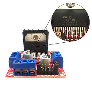 4pcs L298N Controller Board Module Dual H-Bridge 3pcs Dupont Connector Cables for Arduino Smart Car Power UNO MEGA R3 Mega2560 Motor Driver Stepper DC Motor