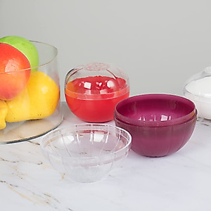 Vegetable and Fruit Storage Containers for Fridge, BPA Free Fresh reusable Food Savers, Onion Storage Container 、Garlic Saver、Tomato Saver and Lemon Keeper，Refrigerator Vegetable Crisper (Circular)
