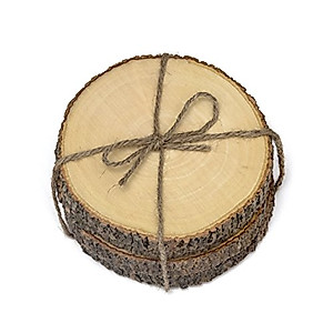 Lipper International Acacia Tree Bark Coasters, Set of 4