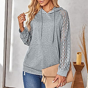 Women's Button Down Shirt Classic Long Sleeve Collared Tops Work Office Chiffon Blouse Cotton Tunic Tops to Wear with Leggings Grey