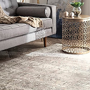 NuLOOM Vintage Harriet Medallion Fringe Runner Rug, 2' 6" x 6', Silver