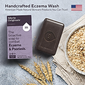 Marie Originals Eczema Face Soap Body Wash Bar – All Natural Psoriasis, Dermatitis Treatment for Dry Itchy Flaky Skin Relief – Gentle Detoxifying, Healing, Anti-Itch, Cleansing Skincare (Pack of 1)