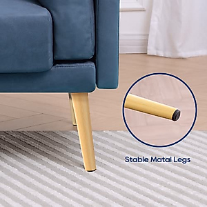 Vonanda Fabric Sofa, Blue Couch Upholstered Sofa, 72 Inch Blue Sofa, Modern Sofa for Living Room, Couch for Small Spaces, Apartment Sofa, Also for Bedroom, Office, Blue