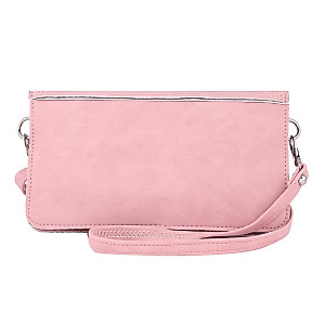 Damara Girl's Crossbody Case Cover Pouch Purse Hand Bag for Smartphone,Pink