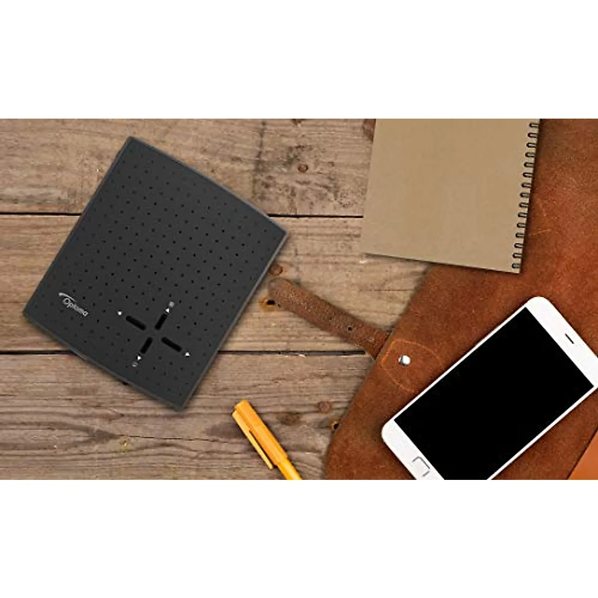 Optoma LV130 Mini Projector, Bright and Ultra Portable LED Cinema in Your Pocket, 4.5 Hour Built-in Battery, HDMI, USB, DLP Projector with Amazing Colors