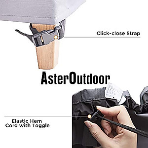 ASTEROUTDOOR Waterproof Patio Grill, Heavy Duty Yarn-Dyed Woven 600d Oxford Fabric,UV Protection Outdoor BBQ Cover,44x22x44 Inches, 44" H x 22" D x 44" W, Grey