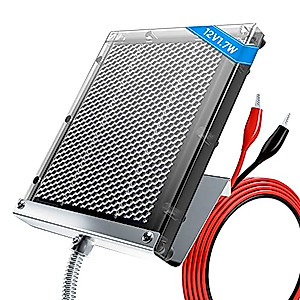 12V 1.7W Solar Panel for Deer Feeder Waterproof Solar Battery Charger with Mounting Bracket Alligator Clip Feeder Solar Panel 12 Volt