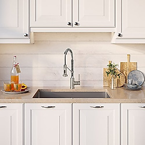 KRAUS 30-inch 16 Gauge Standart PRO Kitchen Sink Combo Set with Bolden 18-inch Kitchen Faucet and Soap Dispenser, Stainless Steel Chrome KHU100-30-1610-53SSCH