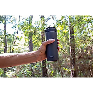 ESPRO P1 French Press - Double Walled Stainless Steel Vacuum Insulated Coffee and Tea Maker Cleaning Powder, 12 Ounce, Gun Metal Gray