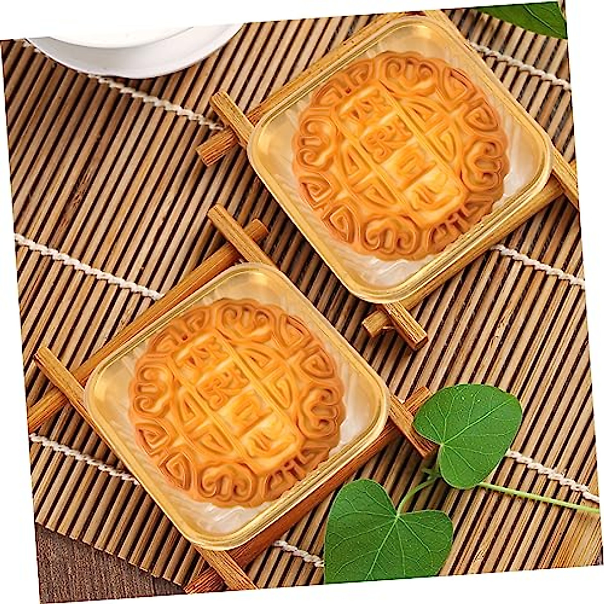 YARNOW 100 Sets Moon Cake Packaging Bag Plastic Bread Box Cookie Container Clear Tray Hot Seal Cookie Bag Tray Mini Cake Dome Clear Plastic Cupcake Boxes Egg-yolk Puff Box Packing Box Set