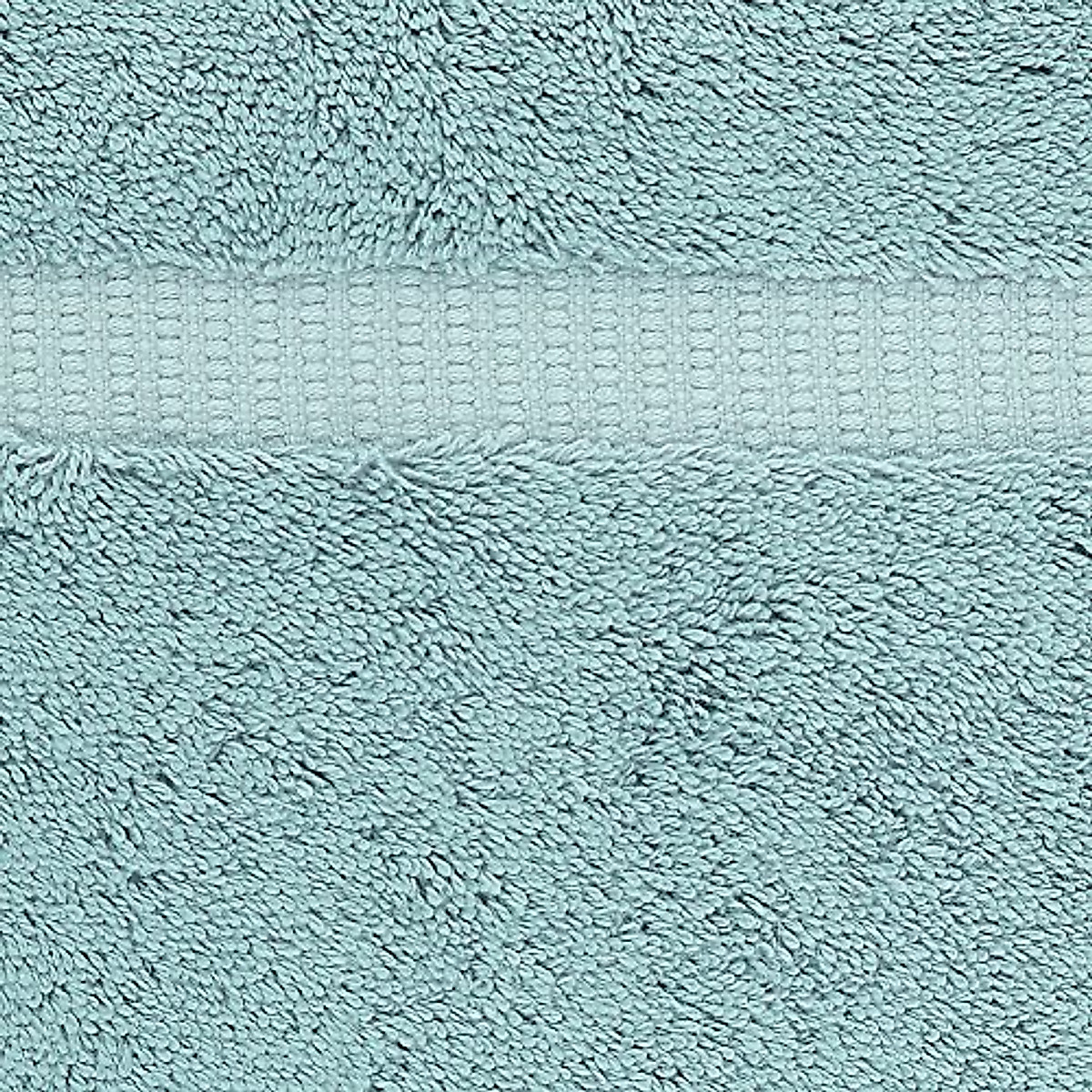 Amazon Brand – Pinzon Organic Cotton Hand Towels, Set of 6, Spa Blue, 30"L x 18"W