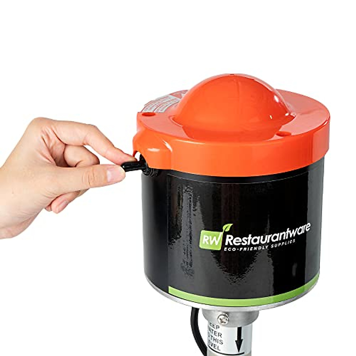 Restaurantware Clean Tek Professional 5-Brush Electric Glass Washer 1 Heavy-Duty Bar Washer - Upright For Bar Or Kitchen Stainless Steel Automatic Glass Washer 115V 1.3 HP NEMA 5-15P Plug