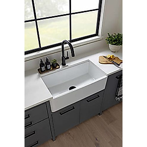 Signature Hardware 934790-33 Grigham 33" Single Basin Fireclay Reversible Farmhouse Sink