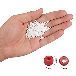 Auvoau 3mm Glass Seed Seed Beads Opaque White About 5000pcs/150Grams 8/0 Small Craft Beads for DIY Bracelet Necklaces Craft Jewelry Making Supplies