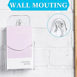 Yookeer 20 Pieces Acrylic Brochure Holder Stand 4 x 7.9 Inches Rack Card Holder Stand Clear Literature Holder Plastic Flyer Display Stand Trifold Brochure Holder for Vendors, Brochure, Pamphlet